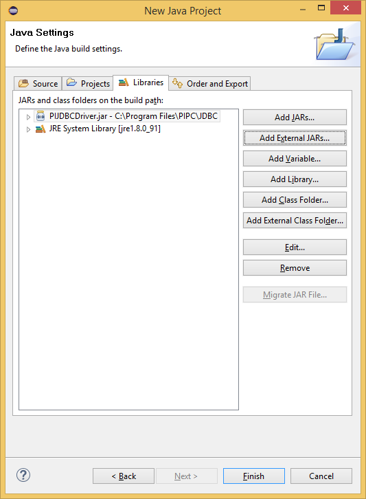 Creating A Simple App Using Pi Jdbc And Eclipse