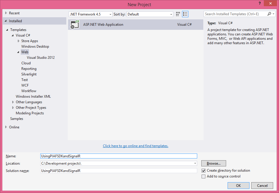 Using Pi Af Sdk With Aspnet Signal R