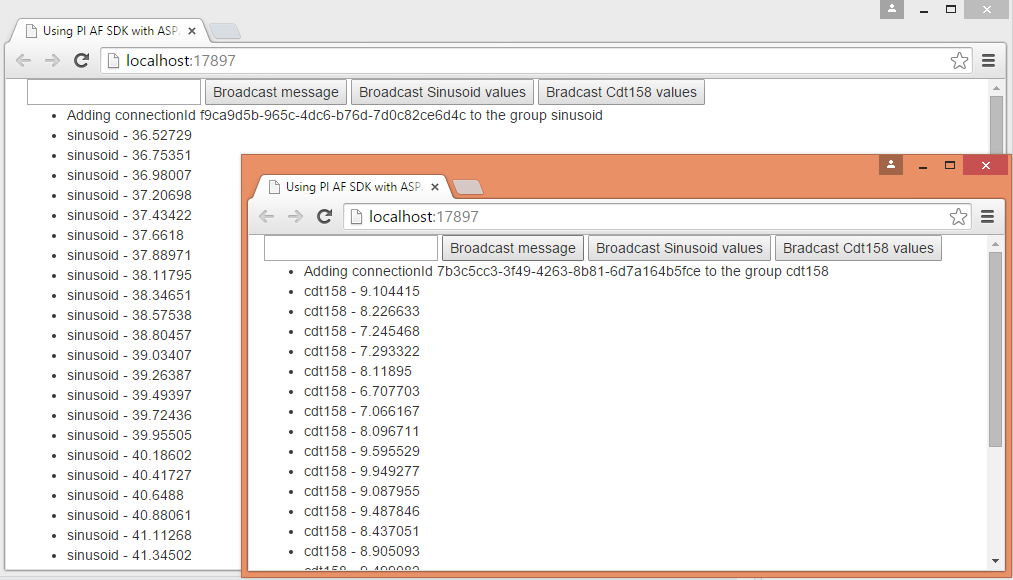 Using Pi Af Sdk With Aspnet Signal R