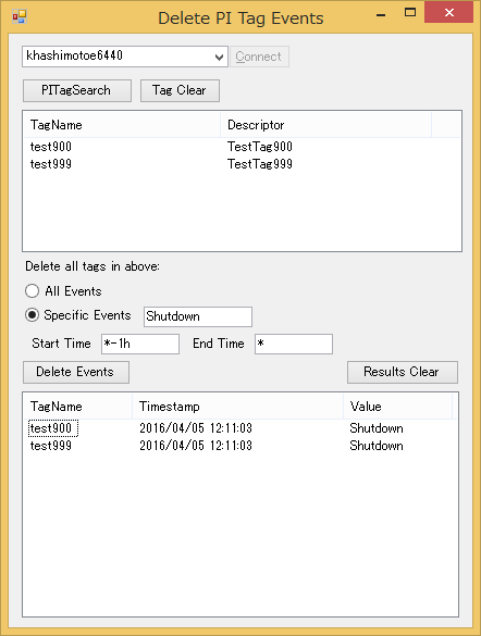 Delete Pi Data Archive Tag Values By Afsdk Sample
