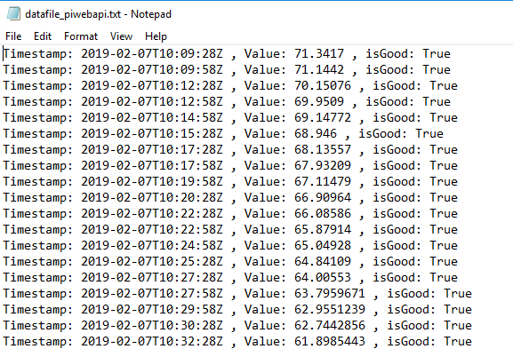 Extracting Pi System Data To File Using Pi Web Api In Python