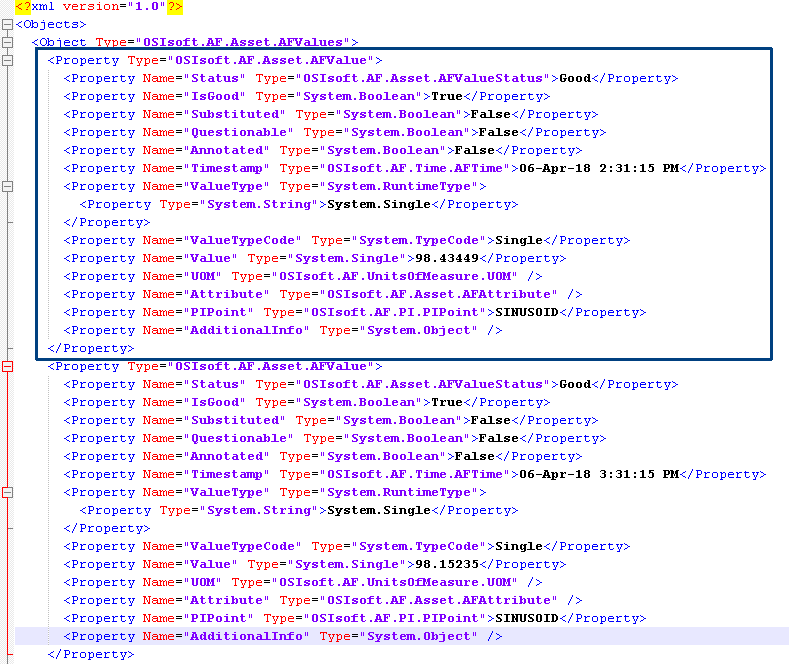 How To Write Pi Data To Files In Xml Format