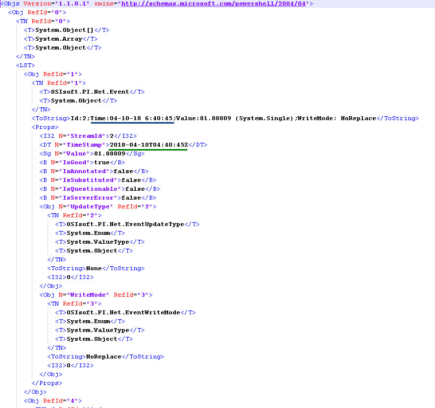 How To Write Pi Data To Files In Xml Format