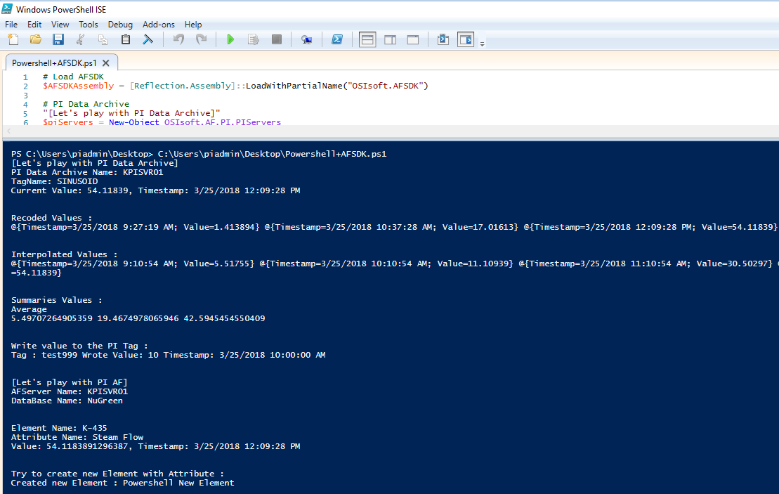 Powershell And Afsdk Example
