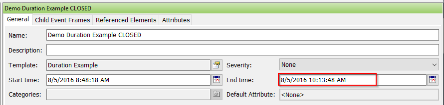 Duration Attribute On An Event Frame Part 1